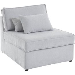 OTTO home Sofa-Mittelelement &raquo;Florid&laquo; als Teil eines Modulsofas,, fester Sitzkomfort, auch in Cord grau Baumwollmix (60% Baumwolle/40% Leinen);