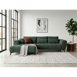 WERK2 Ecksofa &raquo;Garay, XXL-Liegefl&auml;che: elektrisch ausziehbar auf ca. 228&times;126 cm&laquo; Luxus in &Uuml;bergr&ouml;&szlig;e: XXL-Liegefl&auml;che, Komfort-Ottomane & stilvolle 