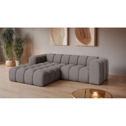 OTTO home Ecksofa &raquo;KALLIE L-Form, 248 cm - OTTO. Verl&auml;ssliche Qualit&auml;t.&laquo; Bubble Optik, moderne Steppung, hoher Sitzkomfort grau 100% Polyester B/H/T: 