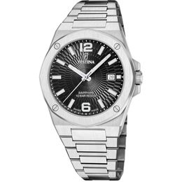 Festina Herren Quarzuhr &raquo;Vallee&laquo; Armbanduhr, Herrenuhr, Swiss Made, Edelstahlarmband, analog, Tag silber Einheitsgr&ouml;&szlig;e