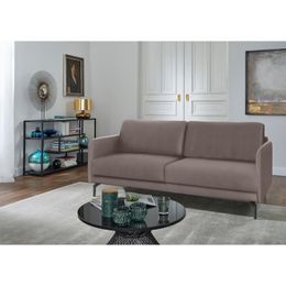 Creation BY ROLF BENZ 2-Sitzer &raquo;CR.450, Designsofa, Loungesofa&laquo; Armlehne sehr schmal, Alugussf&uuml;&szlig;e in umbragrau, Breite 150 cm beige NaturLEDER OSKAR (