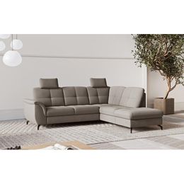 Sit & More sit&more Ecksofa &raquo;Zora&laquo; wahlweise mit Schlaffunktion und Bettkasten braun 100% Polyester B/H/T: 244cm x 92cm x 212cm, Luxus-Microfaser Euphoria, 