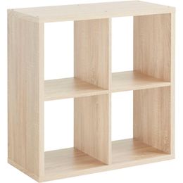 FORTE Standregal &raquo;Mauro&laquo; Fachgr&ouml;&szlig;e 33x33cm, 4 F&auml;cher braun Holzwerkstoff B/H/T: 72,7cm x 72,8cm x 32,9cm, 4 Stk. offene F&auml;cher