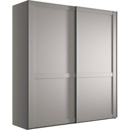 Wiemann Schwebet&uuml;renschrank &raquo;G&ouml;teborg&laquo; Querriegel und Griffleisten im Korpusfarbton grau Holzwerkstoff B/H/T: 197,3cm x 220cm x 67cm, T&uuml;ren: 2 Stk.