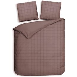 Wendebettw&auml;sche &raquo;Diamante&laquo; 3 Stk. kariert, hochwertiges Mako-Satin, Bettw&auml;sche ab 135x200 cm. rosa Mako-Satin, Obermaterial: 100% Baumwolle B/L: 200cm