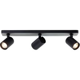 Brilliant Deckenstrahler &raquo;Marty&laquo; GU10 1 Stk. Warmwei&szlig; Spotbalken schwenkbar, 12x53x9 cm, GU10, 345lm, 3000K, Metall, schwarz schwarz 3, H: 12cm, 1 Stk.