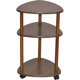 Home Affaire Beistelltisch braun B/H/T: 40cm x 66cm x 40cm, Einlegeb&ouml;denabst&auml;nde 36cm und 19cm