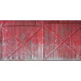 ARCHITECTS PAPER Fototapete &raquo;Iron Door Red&laquo; Vlies, Wand, Schr&auml;ge grau Vlies B/L: 5m x 2,5m