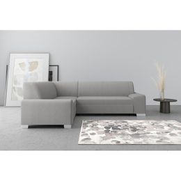 DOMO collection Ecksofa &raquo;Anzio in kubischer Formensprache, flache Armlehnen, L-Form&laquo; Wahlweise mit Bettfunktion und Federkern f&uuml;r hohen Sitzkomfort 