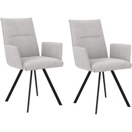 OTTO home Armlehnstuhl &raquo;Sava&laquo; (Set) 2 Stk.Metallgestell schwarz Holzwerkstoff, Metall, Polyester B/H/T: 57cm x 95cm, 2 Stk., Chenille
