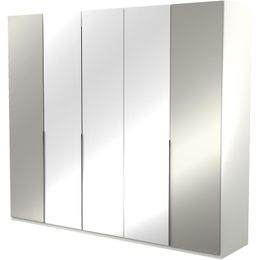 Musterring Kleiderschrank &raquo;San Diego, Kleiderschrank, Schrank, Garderobe, mit Glast&uuml;ren&laquo; 1 Stk. tlg. 5-t&uuml;rig (ged&auml;mpft), 6 B&ouml;den, 3 Kleiderstangen, Chromgriffe 