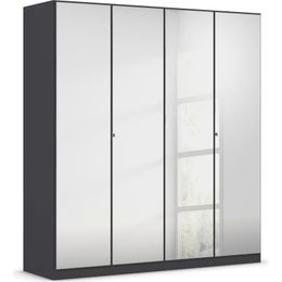 Rauch Dreht&uuml;renschrank &raquo;Reflect&laquo; mit Spiegelfront, inkl. praktischer Inneneinteilung grau Holzwerkstoff B/H/T: 181cm x 197cm x 54cm