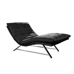 W.Schillig Relaxliege &raquo;daily dreams&laquo; in Waffelkissen-Optik, wahlweise mit Motor, Kufengestell, in 2 Breiten schwarz Longlife Xtra-Leder Z59: 