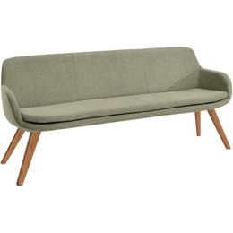 Musterring Essbank &raquo;Tavia&laquo; Stativgestell Wildeiche massiv ge&ouml;lt, Breite 180, 200 oder 220 cm gr&uuml;n 100% PES B/H/T: 180cm x 87cm x 66cm, Chenille