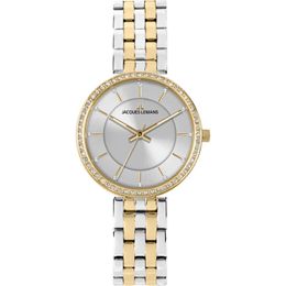 Jacques Lemans Damen Quarzuhr &raquo;Milano&laquo; Armbanduhr, Damenuhr, Edelstahlarmband, analog gold Einheitsgr&ouml;&szlig;e