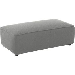 W.Schillig Hocker &raquo;around-the-block&laquo; mit eleganter Biese grau ROHLEDER Jacquard-Flachgewebe Q2 O10 (60% Polyacryl, 40% Polyester) B/H/T: 120cm x 39cm 