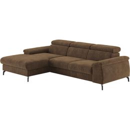 COTTA Ecksofa &raquo;Kitty L-Form, B: 242 cm&laquo; mit Kopfteilverstellung, optional Schlaffunktion & Bettkasten 88% POLYESTER (PES) 12% POLYAMID (PA) B/H/T: 