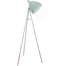 Eglo Stehlampe &raquo;DUNDEE&laquo; E27 Vintage Stehleuchte, Standleuchte Stahl, mintgr&uuml;n, E27, Zugschalter gr&uuml;n 1, H: 135,5cm