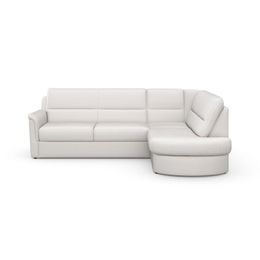 Sit & More sit&more Ecksofa &raquo;Panini L-Form&laquo; wahlweise mit Vorziehsitz und Bettkasten silber B/H/T: 243cm x 87cm x 155cm, Struktur weich, Ottomane rechts, ohne 