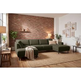 OTTO home Wohnlandschaft &raquo;Sveeva, U-Form, XXL, B.310 cm, schwarze Metallf&uuml;&szlig;e&laquo; langlebiger Webstoff, mit Wellenunterfederung, viele Farben 100% PES B/H