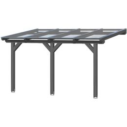 Skan Holz Terrassendach &raquo;Andria&laquo; Leimholz grau Polycarbonat (PC) B/H/T: 434cm x 264cm x 300cm
