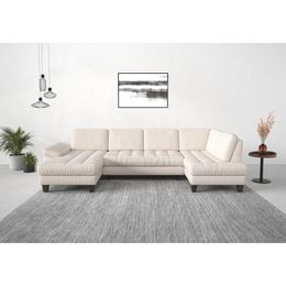 Sit & More sit&more Wohnlandschaft &raquo;Westham U-Form&laquo; wahlweise mit Schlaffunktion, Bettkasten, Sitztiefenverstellung beige 100% Polyester B/H/T: 338cm x 88cm x 