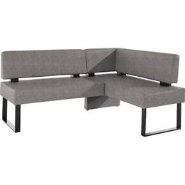 OTTO home Eckbank &raquo;Oliver mit Metallgestell, K&uuml;chenbank&laquo; verschiedene Bez&uuml;ge Cord Esszimmerbank OTTOs Choice grau Holzwerkstoff, Massivholz, Polyester