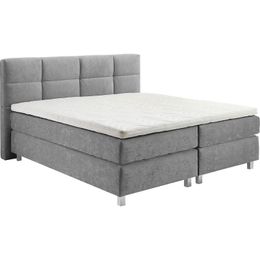 Westfalia Schlafkomfort Boxspringbett wahlweise mit Kaltschaum-Topper grau Bezug: 100% Polyester;Polsterung: 100% Polyester Microvelours Ohne Topper, Liegefl&auml;che B/L: 160cm x