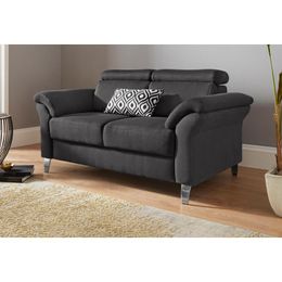 Sit & More sit&more 2-Sitzer &raquo;Arngast&laquo; inklusive Federkern und Kopfteilverstellung grau B/H/T: 156cm x 84cm x 93cm, Luxus-Microfaser ALTARA NUBUCK , R&uuml;ckseitemit
