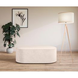 OTTO home Polsterhocker &raquo;EIVIND Sitzhocker, Ma&szlig;e: B/T/H: 142/70/48 cm&laquo; auch in Boucl&eacute; und Feincord, mit Wellenunterfederung beige 100% Polyester B/H/T