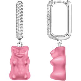 Thomas Sabo Damen Thomas Sabo Single-Creole &raquo;Thomas Sabo x HARIBO Schmuck: Gro&szlig;e Einzel-Creole mit Goldb&auml;r&laquo; mit Kristallglas, Zirkonia (synth.) pink 