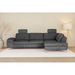 Die PlanBar Ecksofa &raquo;Ottomane MP-IN14007 L-Form, Breite 306 cm&laquo; wahlweise mit Schlaffunktion und verstellbaren Kopfst&uuml;tzen 100% Polyester B/H/T: 306cm