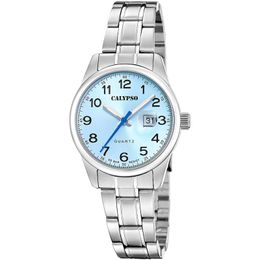 Calypso Watches Damen Calypso Watches Quarzuhr &raquo;Basic&laquo; Armbanduhr, Damenuhr, Edelstahlarmband, analog, Tag silber Einheitsgr&ouml;&szlig;e