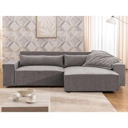 OTTO home Ecksofa &raquo;KINLEE Design-Sofa mit Recamiere rechts/links, Ma&szlig;e B/T/H 251/144/70cm&laquo; L-Form mit Wellenunterfederung, ohne Bettfunktion, modern 