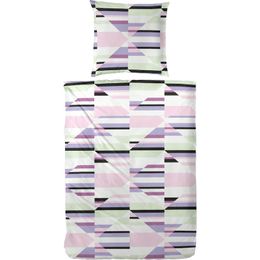 Primera Bettw&auml;sche &raquo;Kaleidoskop&laquo; 2 Stk. mit geometrisch strukturierten Muster bunt Renforc&eacute;, Obermaterial: 100% Baumwolle B/L: 155cm x 220cm, 1 Stk., 1 Stk., 