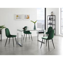 OTTO home Esszimmerstuhl &raquo;Eadwine, Stuhl, K&uuml;chenstuhl, 4-Fu&szlig; Stuhl&laquo; (Set) 1 Stk.Polsterstuhl mit Metallgestell, im 1er. 2er und 4er Set erh&auml;ltlich 