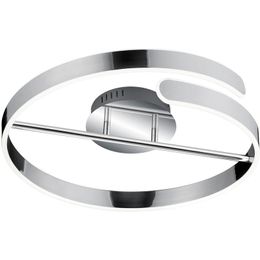 REALITY LEUCHTEN LED Deckenleuchte &raquo;Parma&laquo; LED-Board 1 Stk. Neutralwei&szlig; Deckenlampe &Oslash; 50cm, neutralwei&szlig; 4000K, dimmbare LED 37W, 4500 Lumen grau 1, &Oslash; 