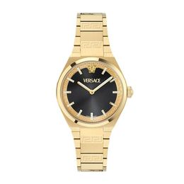 Versace Damen Quarzuhr &raquo;V-AURIA&laquo; Armbanduhr, Damenuhr, Swiss Made, Edelstahlarmband, analog gold Einheitsgr&ouml;&szlig;e
