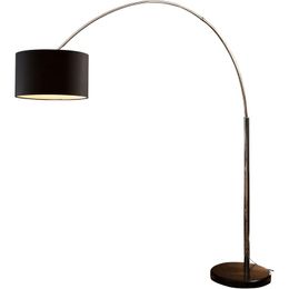 Salesfever Bogenlampe &raquo;Aija&laquo; E27 1 Stk. Mit Dimmschalter schwarz 1, &Oslash; 35cm H: 210cm, 1 Stk.
