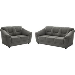 Sit & More sit&more Polstergarnitur &raquo;Savona&laquo; 2 tlg. Set: 2- & 3er-Sofa, mit Federkern grau B/H/T: 90cm x 90cm, Flachgewebe