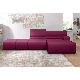 Egoitaliano Ecksofa &raquo;Babouche, Designsofa mit au&szlig;ergew&ouml;hnlichem Sitzkomfort zum Wohlf&uuml;hlen&laquo; pink 100% Polyester. Wasserabweisende Mikrofaser. B/H/T: 384cm x 98cm,