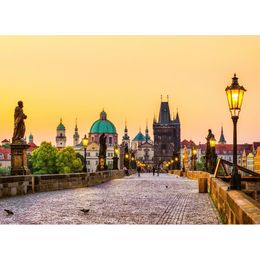 Livingwalls living walls Fototapete &raquo;Designwalls Charles Bridge&laquo; glatt Vlies, Wand, Schr&auml;ge, Decke bunt Vlies B/L: 3,5m x 2,55m