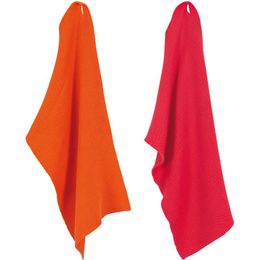 Pad Geschirrtuch &raquo;MONTE&laquo; Wischtuch, 100% Baumwolle, 30x45 cm, Uni Farben, Strickoptik pink 100% Baumwolle 2, 100 % Baumwolle
