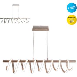N&auml;ve n&auml;ve LED Pendelleuchte &raquo;Belleza&laquo; LED-Modul 1 Stk. Warmwei&szlig; H&auml;ngeleuchte warmwei&szlig;, 3-Stufen-dimmbar, 35W, L:100cm, silberfarben silber 1, 1 Stk.