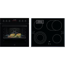 AEG Elektro-Herd-Set Serie 5000 &raquo;OU5PE40SK&laquo; Pyrolyse-Selbstreinigung Mit 45 Automatikprogrammen m&uuml;helos kochen &ndash; der Ofen f&uuml;hrt zum Ziel Timer-