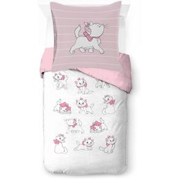 Disney Kinderbettw&auml;sche &raquo; Aristocats&laquo; 2 100% Baumwolle rosa Linon, Obermaterial: 100% Baumwolle B/L: 135cm x 200cm, 1 Stk., 1 Stk., Linon, B/L: 80cm x 80cm, 