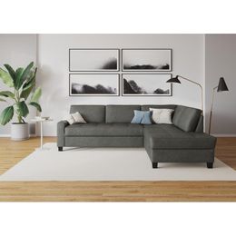 DOMO collection Ecksofa &raquo;Florentina zeitlos und elegant, Sitzn&auml;hte als Designelement, L-Form&laquo; wahlweise mit Bettfunktion, mit Kontrastnaht, 