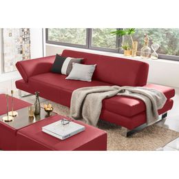 W.Schillig 3-Sitzer &raquo;taboo Designsofa mit hohem Sitzkomfort, Breite 232cm, Sitztiefe 69cm&laquo; mit &Uuml;bertiefe, inklusive Armlehnenverstellung rot 
