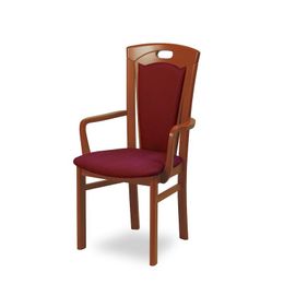 Home Affaire Esszimmerstuhl &raquo;FERDI, Armlehnstuhl, Made in Italy, Massivholz&laquo; () 1 Stk.Bezug Feinstruktur (wasser-und fleckabweisend) oder Struktur 