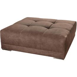 Jockenh&ouml;fer Hocker &raquo;Moldau Hocker&laquo; Mega-Hocker im XXL-Format, Federkern braun Luxus-Microfaser ALCATOP (100% Polyester);Feinstruktur (100% Polyester) B/H/T: 120cm